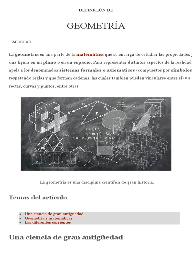 Definición y Teoría de la Geometría | PDF | Geometría | Triángulo