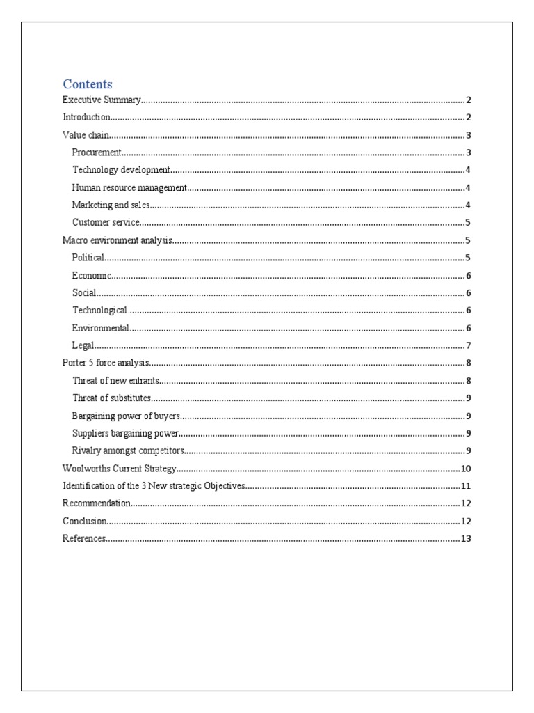 Woolworth Strategic Management | PDF | Strategic Management | Supermarket