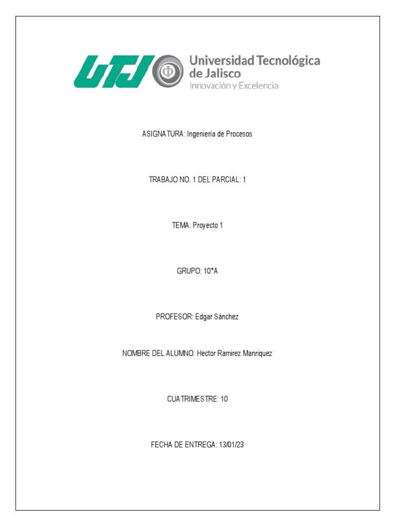 Proyecto1 Hector Ramirez Manriquez | PDF | Ingeniería | Ciencias fisicas