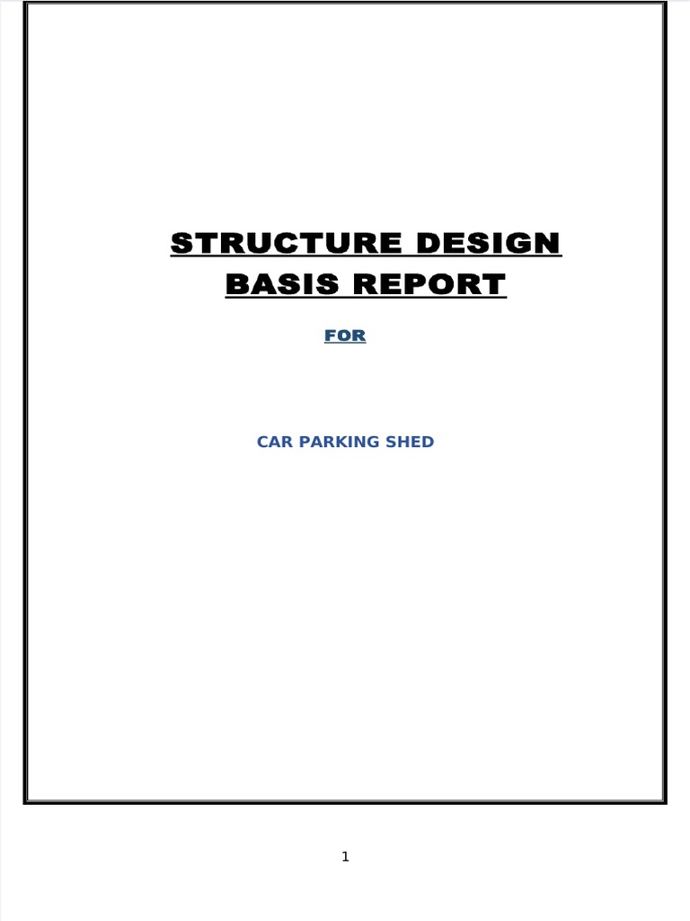 Fdocuments - in Design Basis Report For Car Parking Shed r1 | PDF | Bending | Beam (Structure)