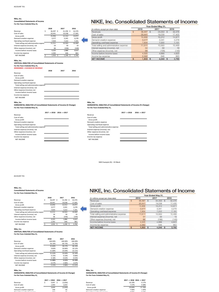 Vertical and Horizontal Analysis | PDF | Revenue | Equity (Finance)