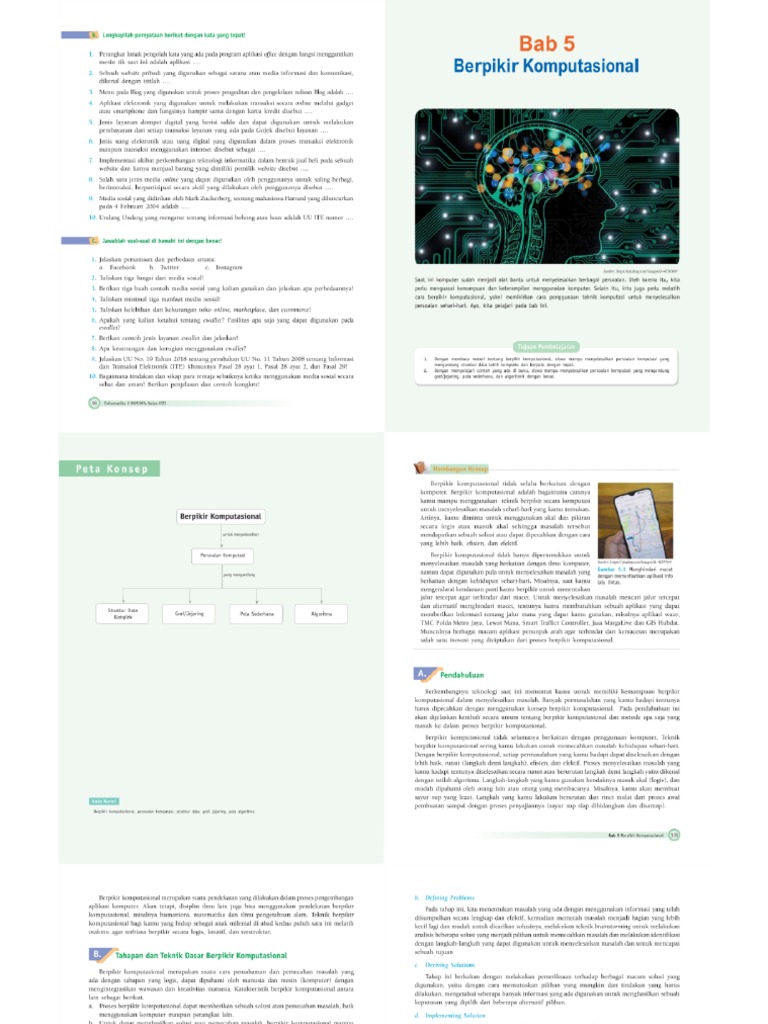 Bab 5 Berpikir Komputasional Kelas 8 | PDF