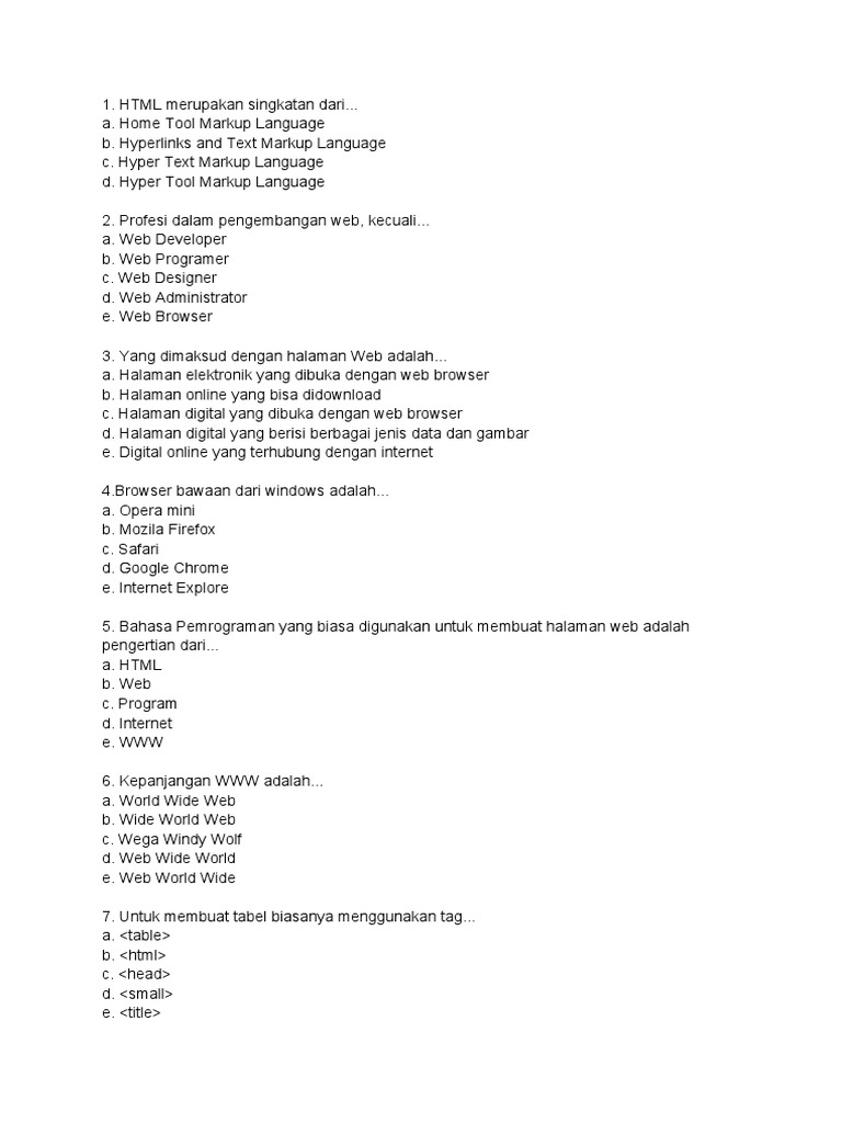 Materi PEMROGRAMAN WEB KELAS XI | PDF