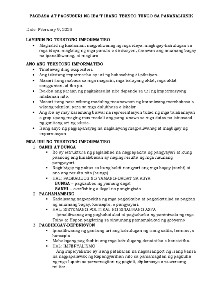 PAGBASA AT PAGSUSURI - 3rd Quarter Exam - 1 | PDF