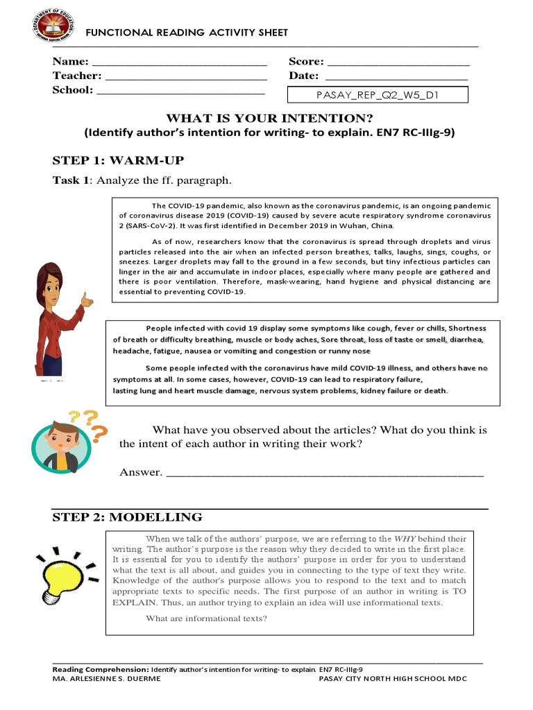 Reading Enhancement Program G7 - Q3 - W5 - 01 - Duerme | PDF | Plasmid ...