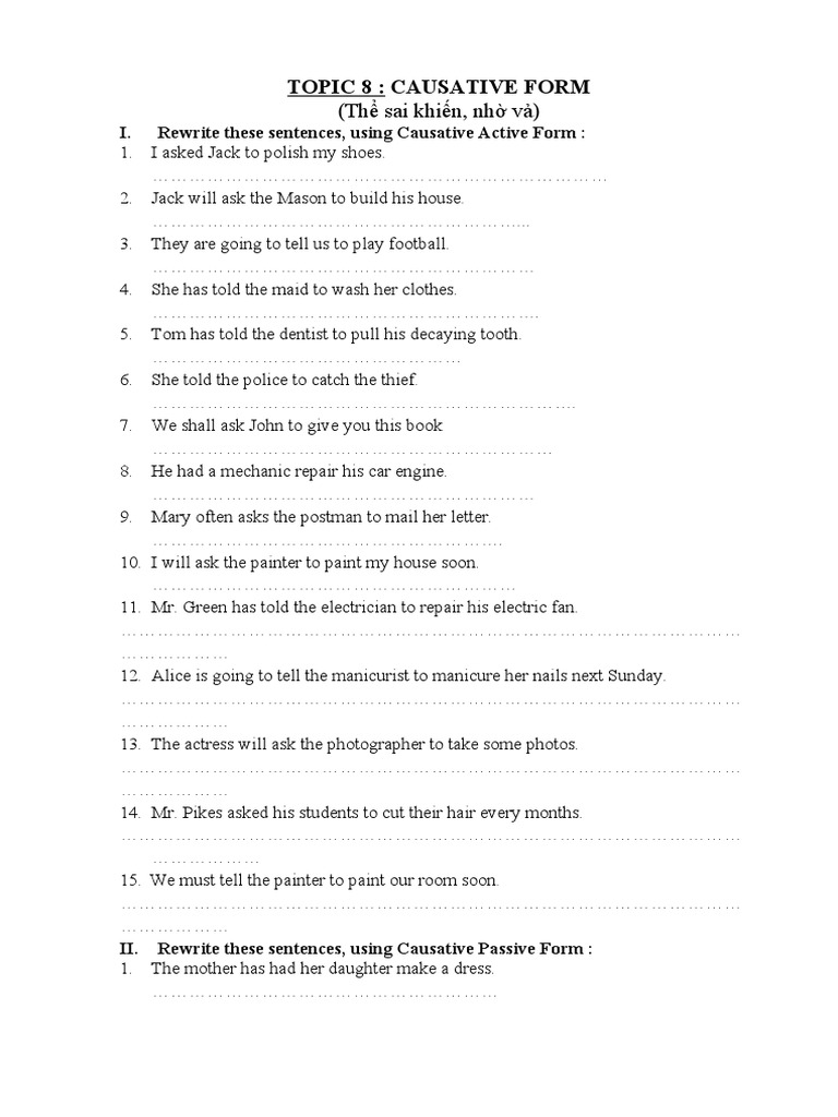 Causative Form | PDF