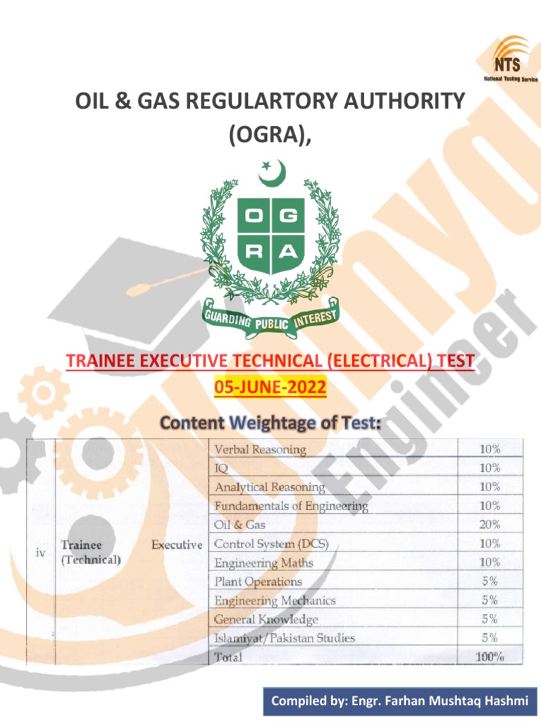 Oil - Amp Gas Regulatory Authority (OGRA) Trainee Executive Technical ...