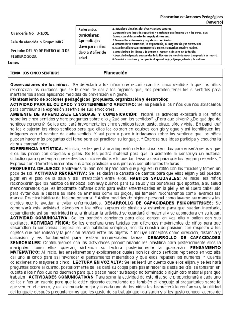 Cinco Sentidos | PDF | Aprendizaje | Creatividad