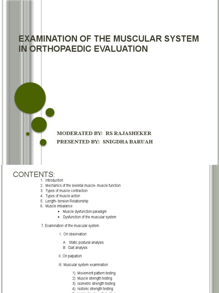 Ortho Assessment | PDF | Anatomical Terms Of Motion | Skeletal Muscle