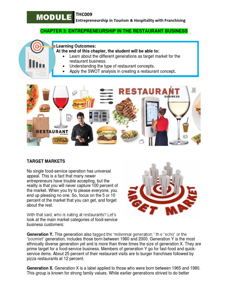 Restaurant Entrepreneurship Insights | PDF | Restaurants | Menu
