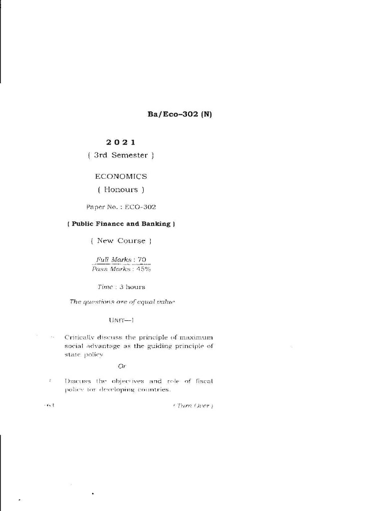 Ba Eco 302 2021 Pdf