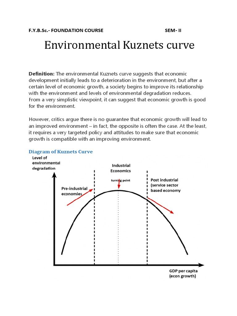 Unit 3 - Environmental Kuznets Curve | PDF | Economic Growth | Gross ...