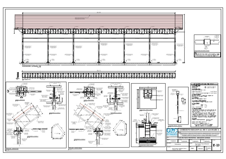 Plano de Patio E-13 | PDF | Ingeniería de Edificación | Ingeniería estructural