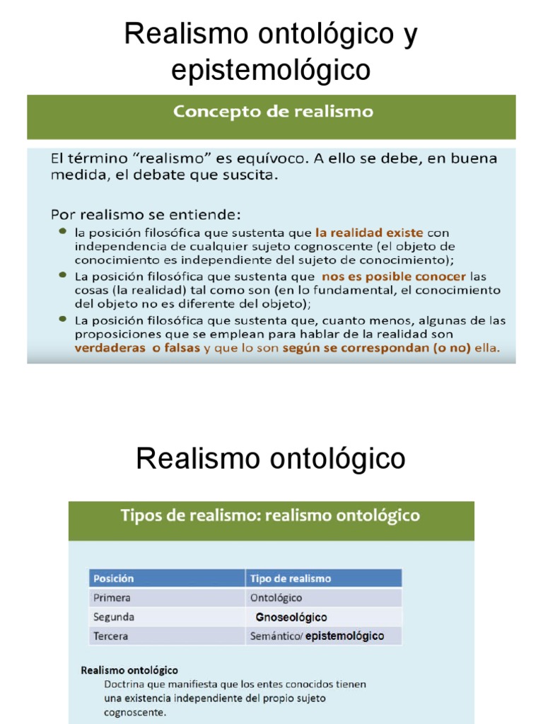 Realismo | PDF | Idealismo | Realismo filosófico