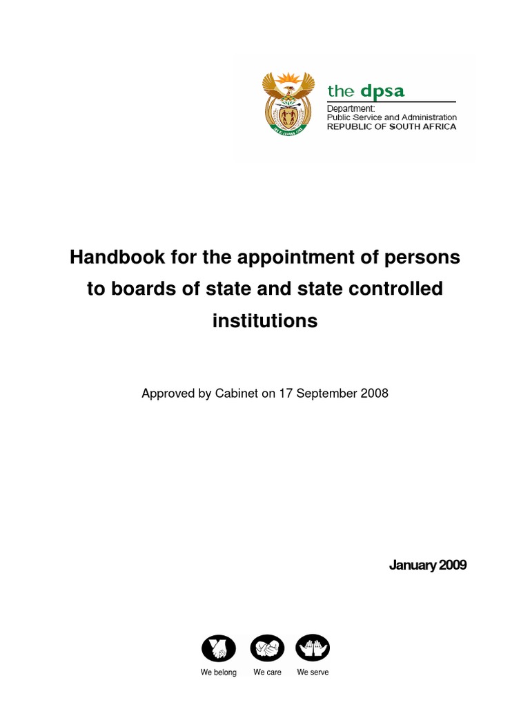State Board Appointment Handbook | PDF | Governance | Board Of Directors
