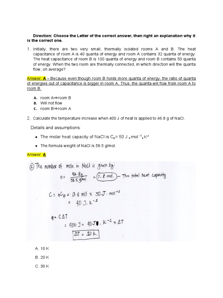 Thermodynamics Module 5 (SAQ 5) | PDF | Thermodynamic Equilibrium | Heat