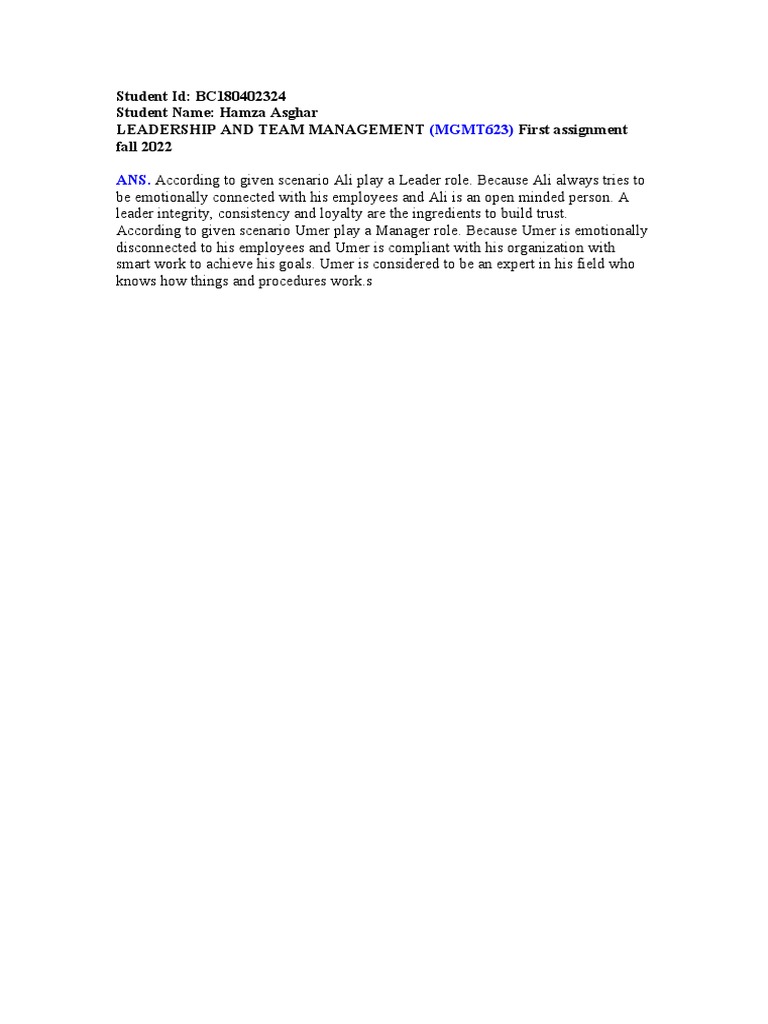 Mgmt623 First Assignment Fall 2022 | PDF