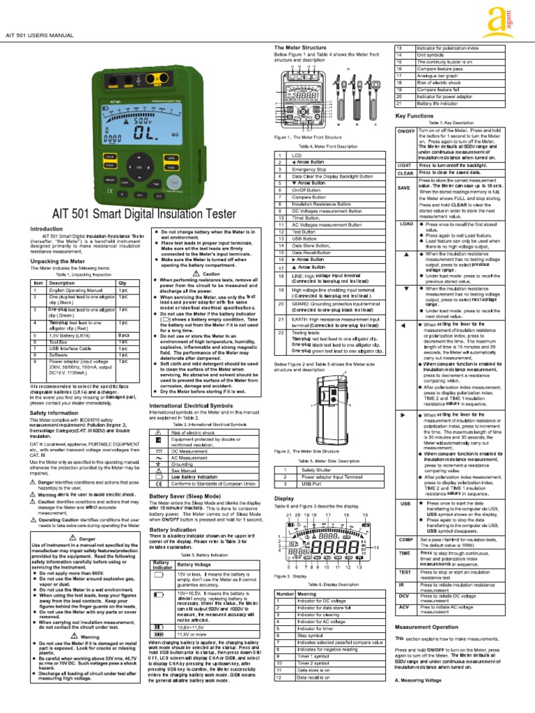 AIT 501 Instruction Manual-1 | PDF | Power Supply | Personal Computers