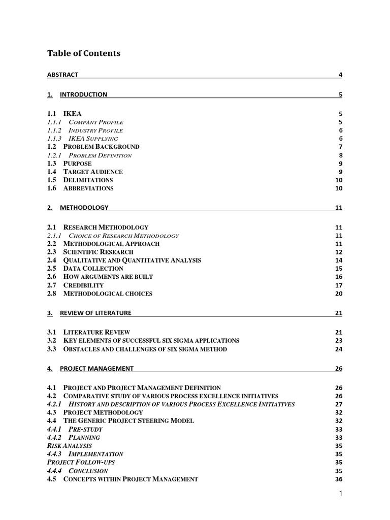 Six Sigma Project Management | PDF | Retail | Methodology
