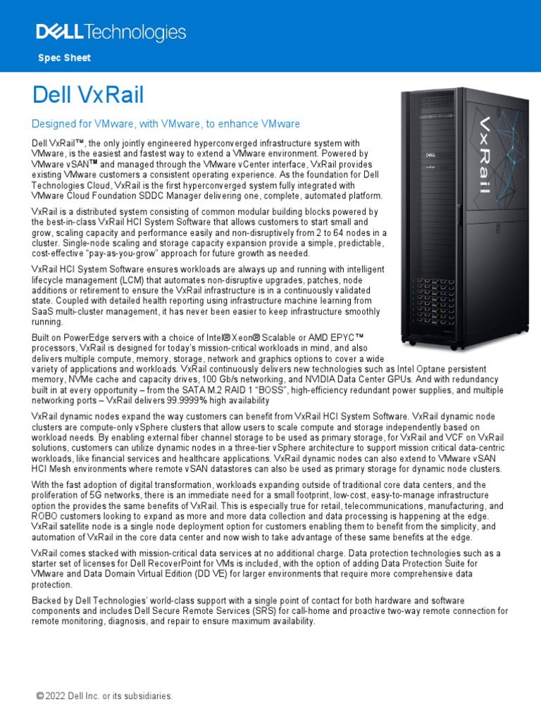 h16763 Vxrail Spec Sheet | PDF | Cloud Computing | Graphics Processing Unit