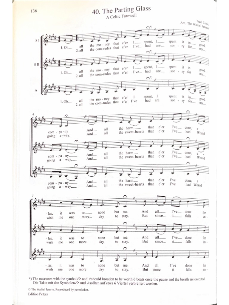 The Parting Glass | PDF