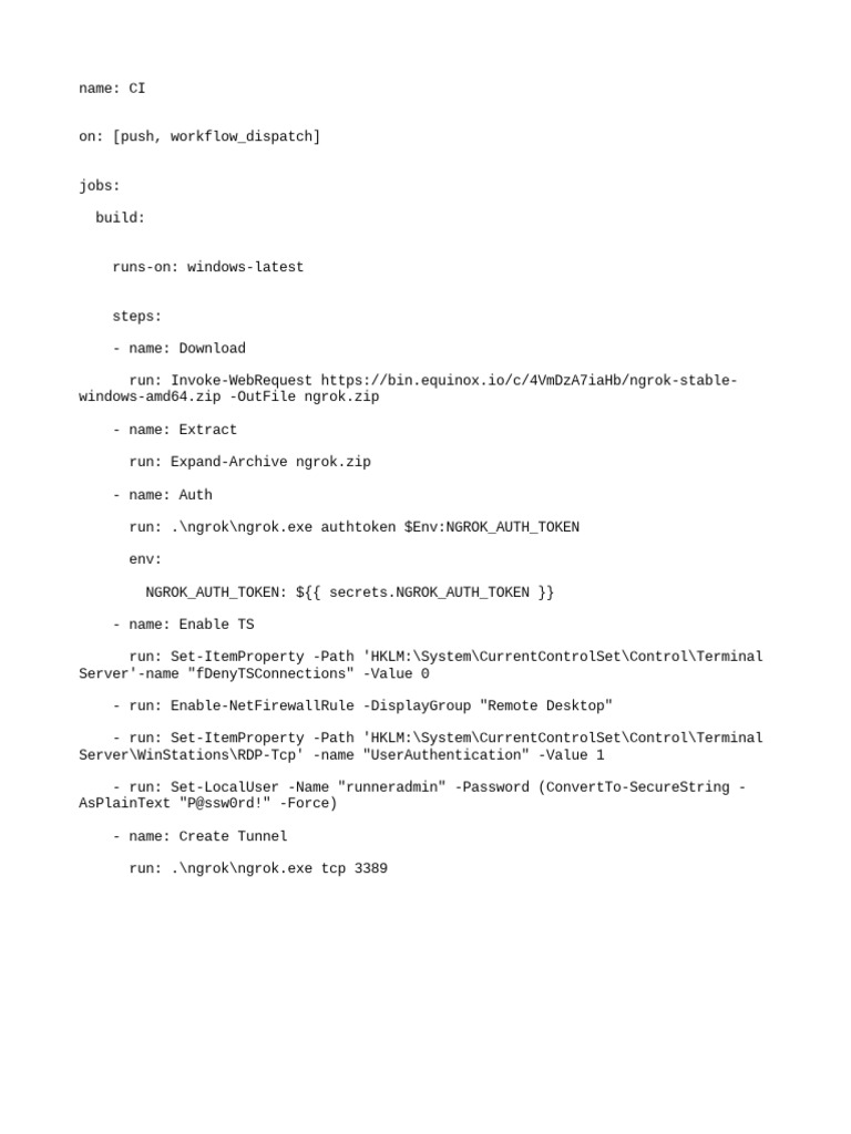 Free RDP From Github | PDF