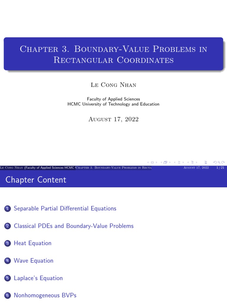 Chapter 3 | Download Free PDF | Partial Differential Equation | Differential Equations