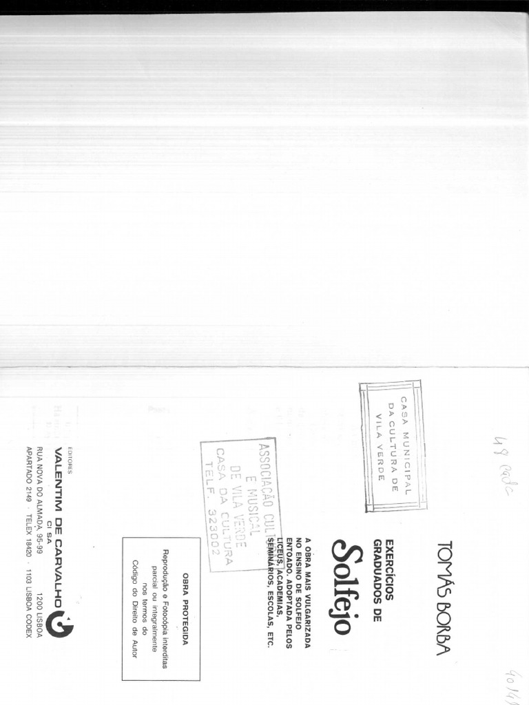 Solfejo I - Tomás Borba | PDF