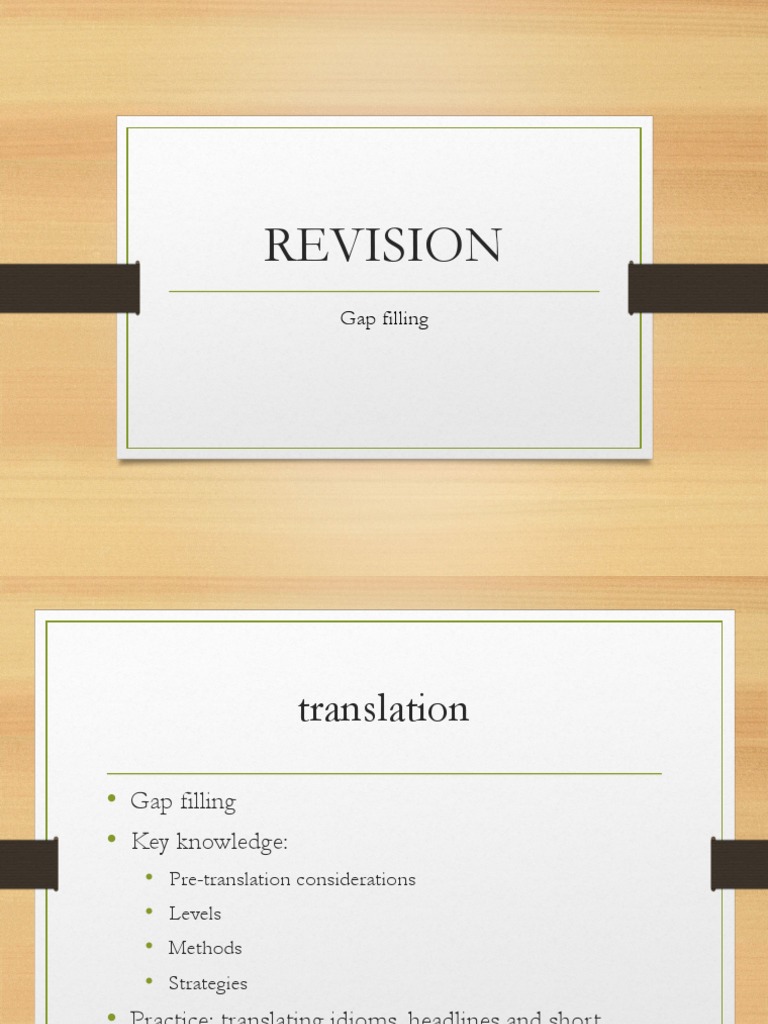 REVISION Translation-Interpretation Theory | PDF | Language ...