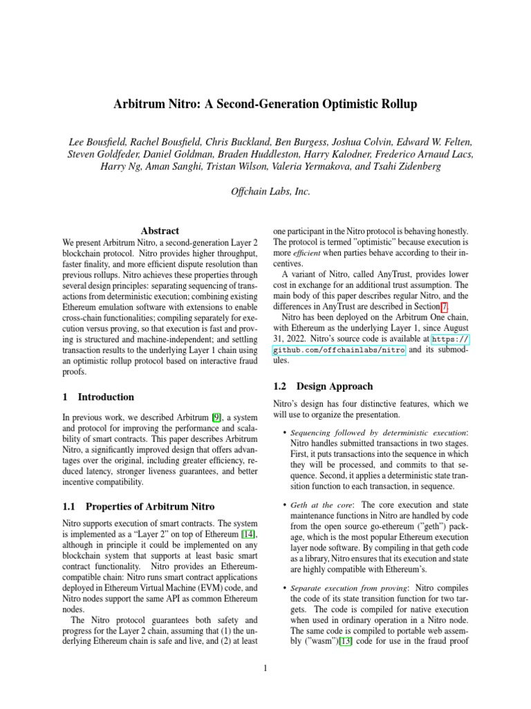 Nitro Whitepaper | PDF | Computing | Computer Science