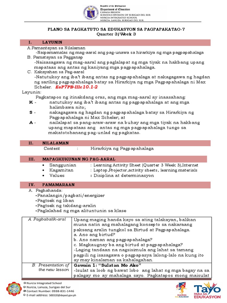Arreza - Aiza 4as Lesson Plan | PDF