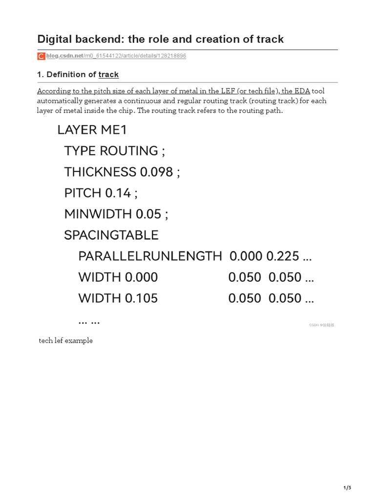 Digital Backend The Role and Creation of Track | PDF | Computing | Computer Engineering