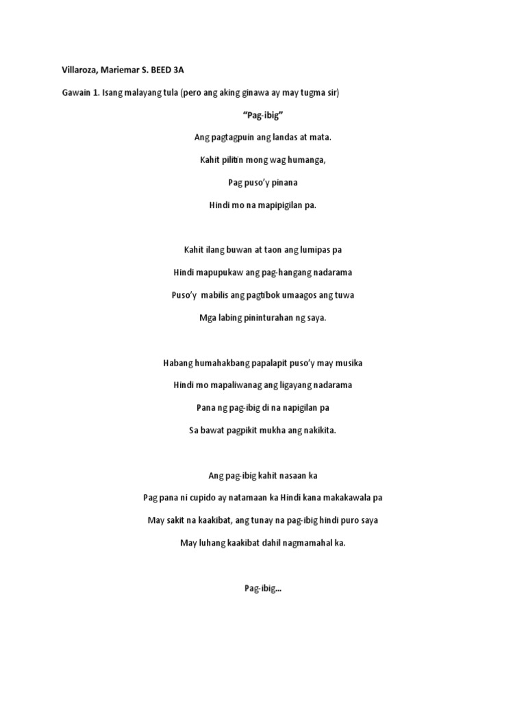 Panitikan Tula | PDF