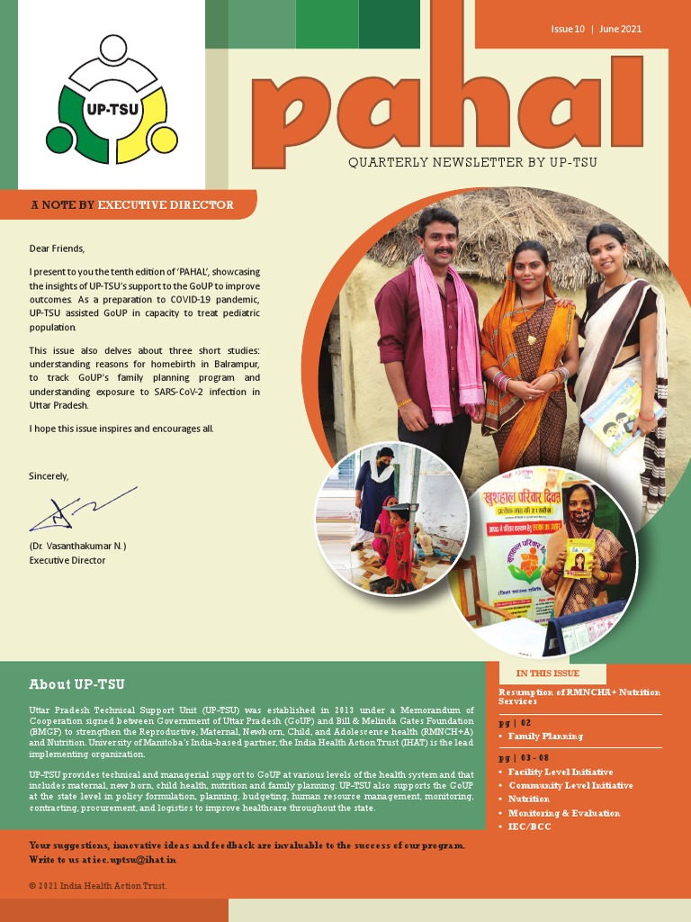 PAHAL Quarterly Newsletter 10th Issue Apr June 2021 | PDF | Family ...