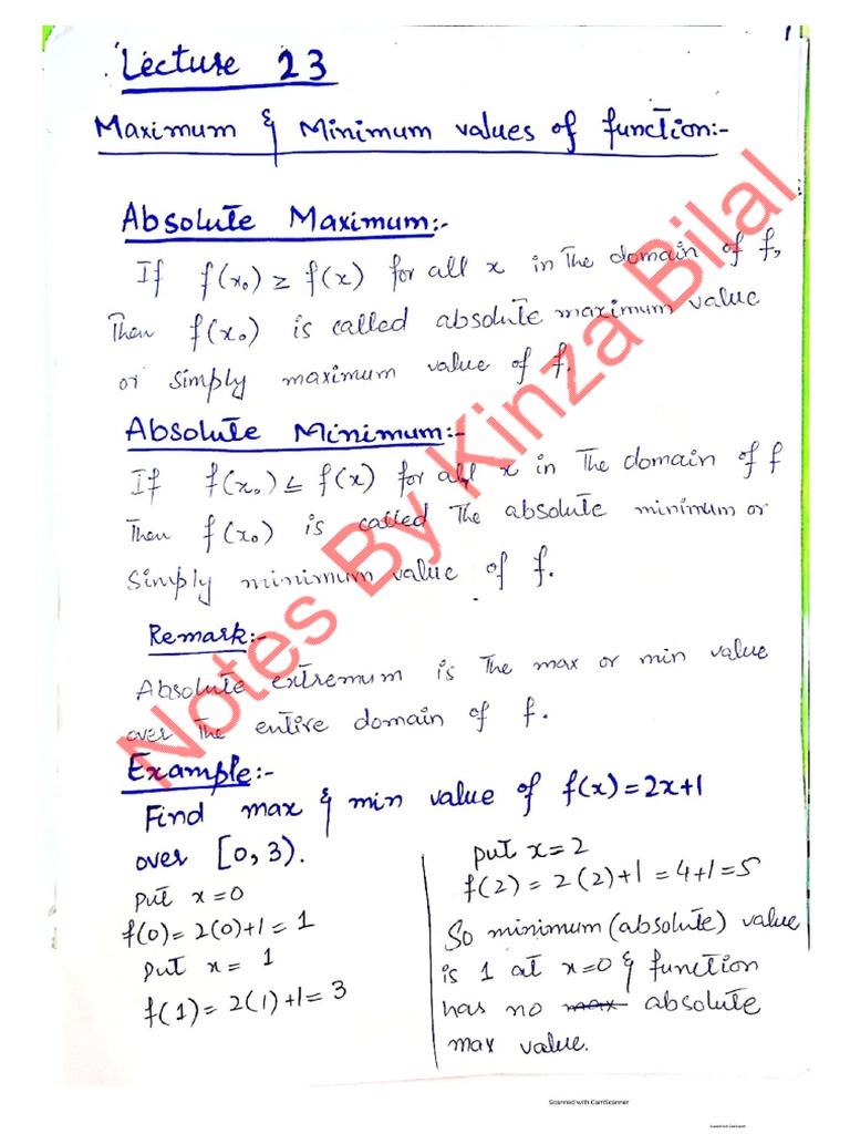 Mth101 Lec 23 To 45 by Kinza Bilal - 3 | PDF