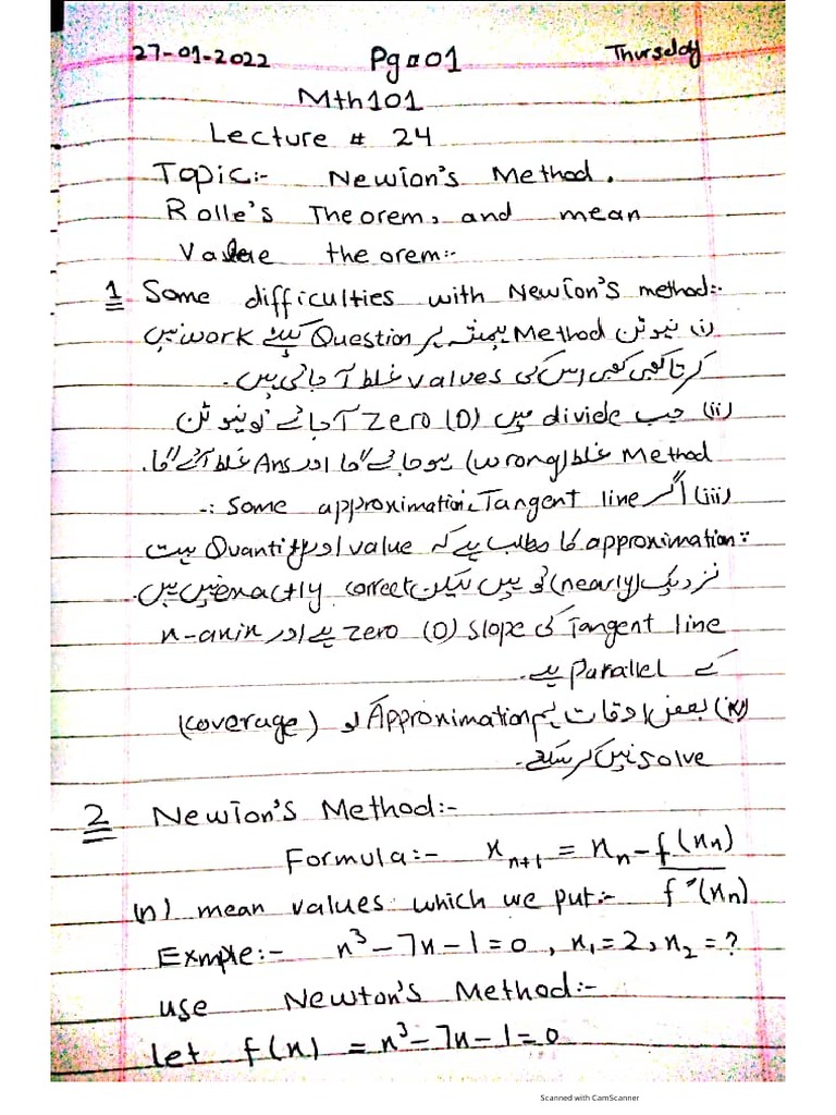 Mth101 Lecture No 24 Pdf