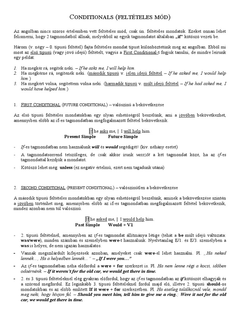 Conditionals | PDF