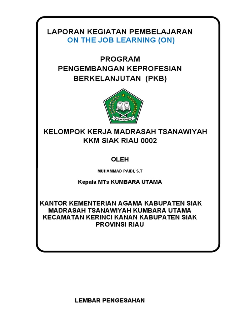 Laporan Kegiatan On PKB Kkm-1 | PDF