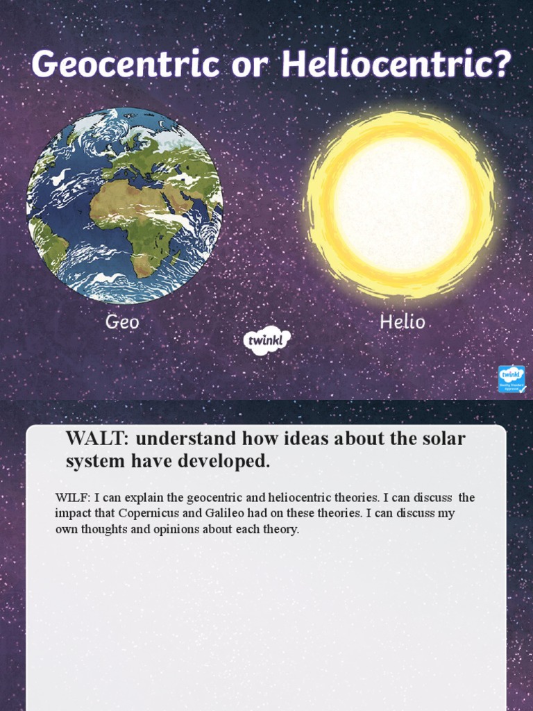 Geocentric Heliocentric Thursday Lesson | Download Free PDF ...