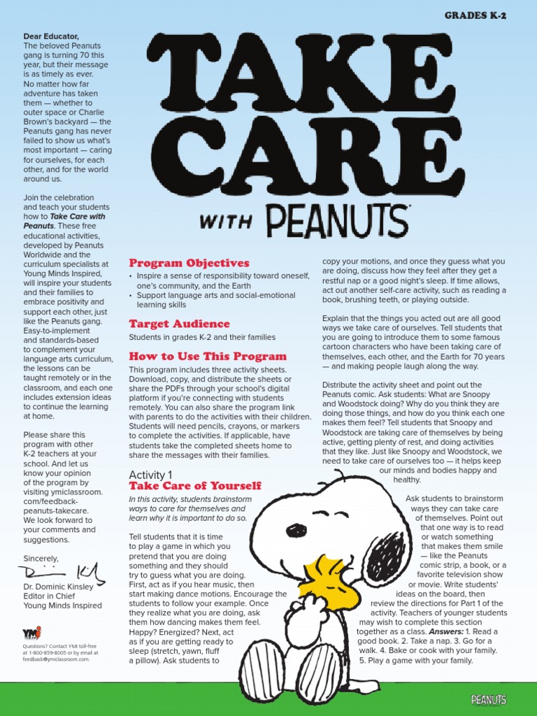 Ymi Snoopy Take - Care K 2 | PDF | Peanuts