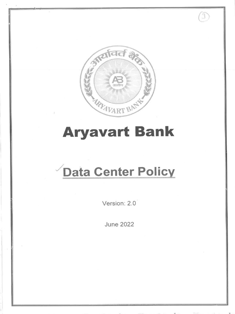Data Center Policy | PDF