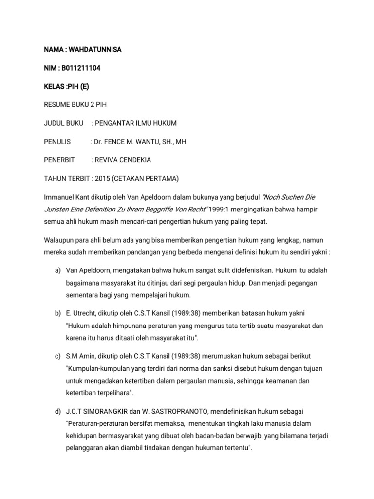 Resume Buku 2 Pih | PDF