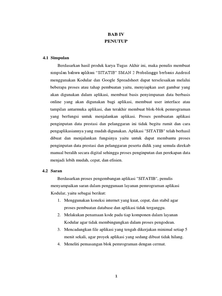 Laporan TA - SITATIB - BAB 3 (FIX) | PDF