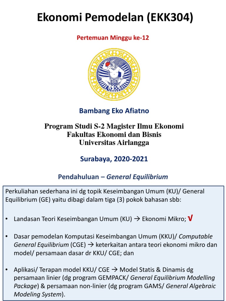 General Equilibirum 1 BEA S2 (MG 12) Rev1 - New | PDF