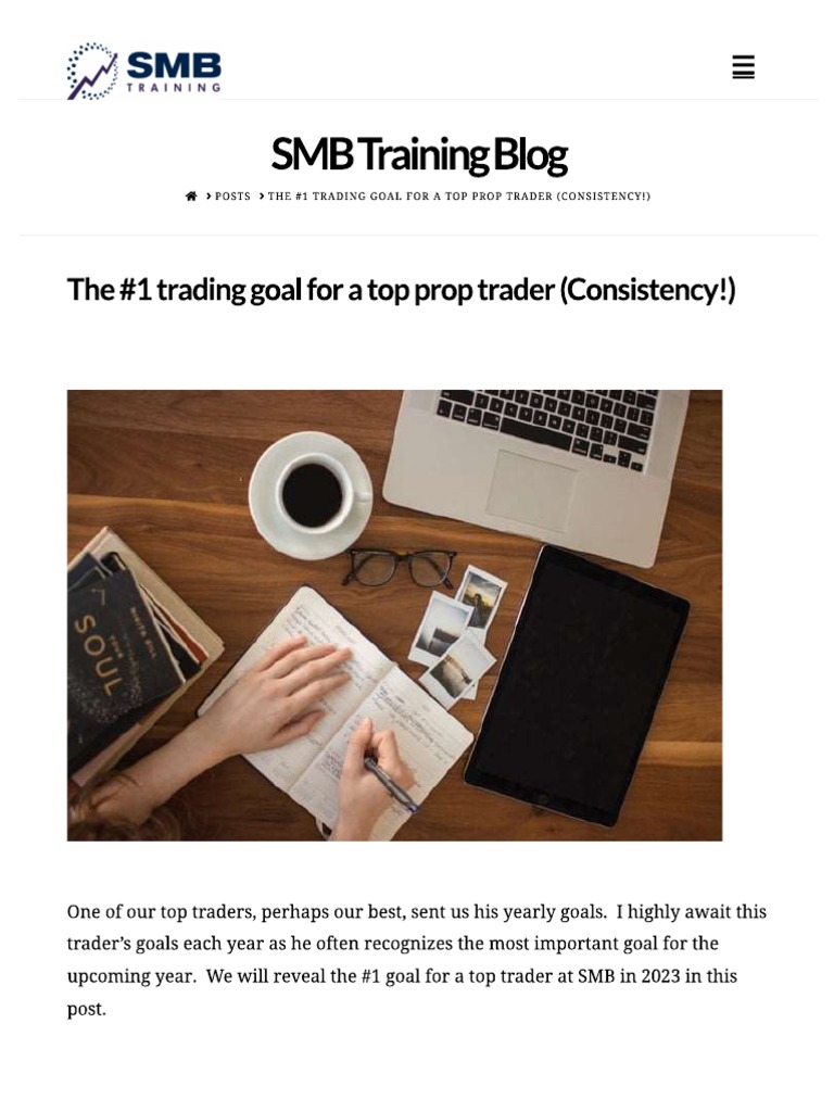 The #1 Trading Goal For A Top Prop Trader (Consistency!) | PDF