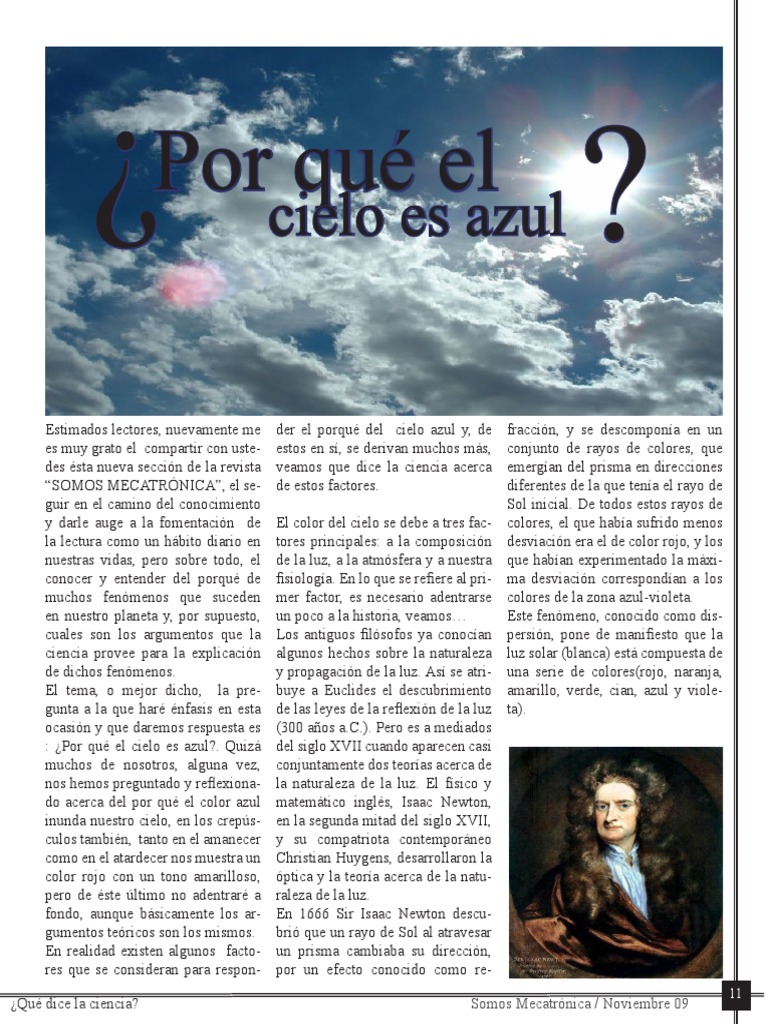 Por Qué El Cielo Es Azul | PDF | Ligero | Color