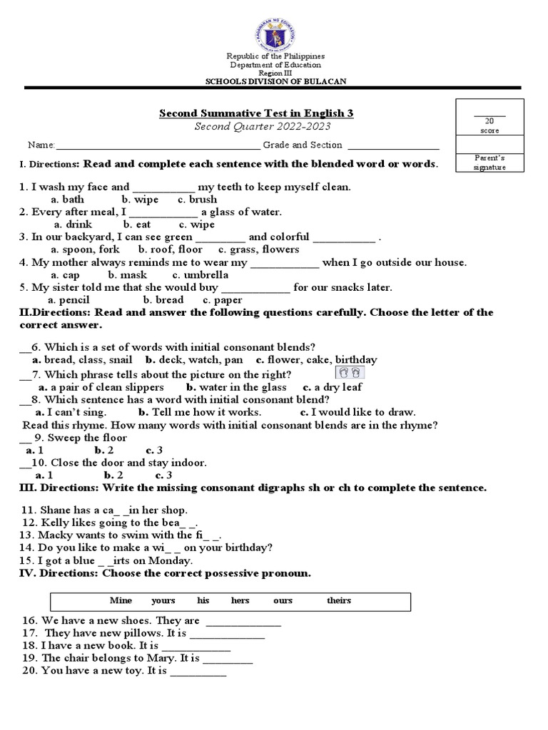 Quarter 2 Summative Test No. 2 in English 3 | PDF | Linguistics | Human ...