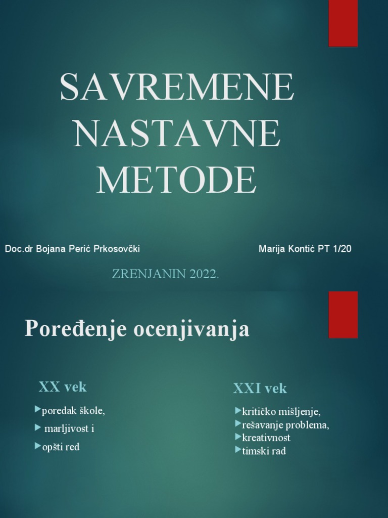 Savremene Nastavne Metode | PDF