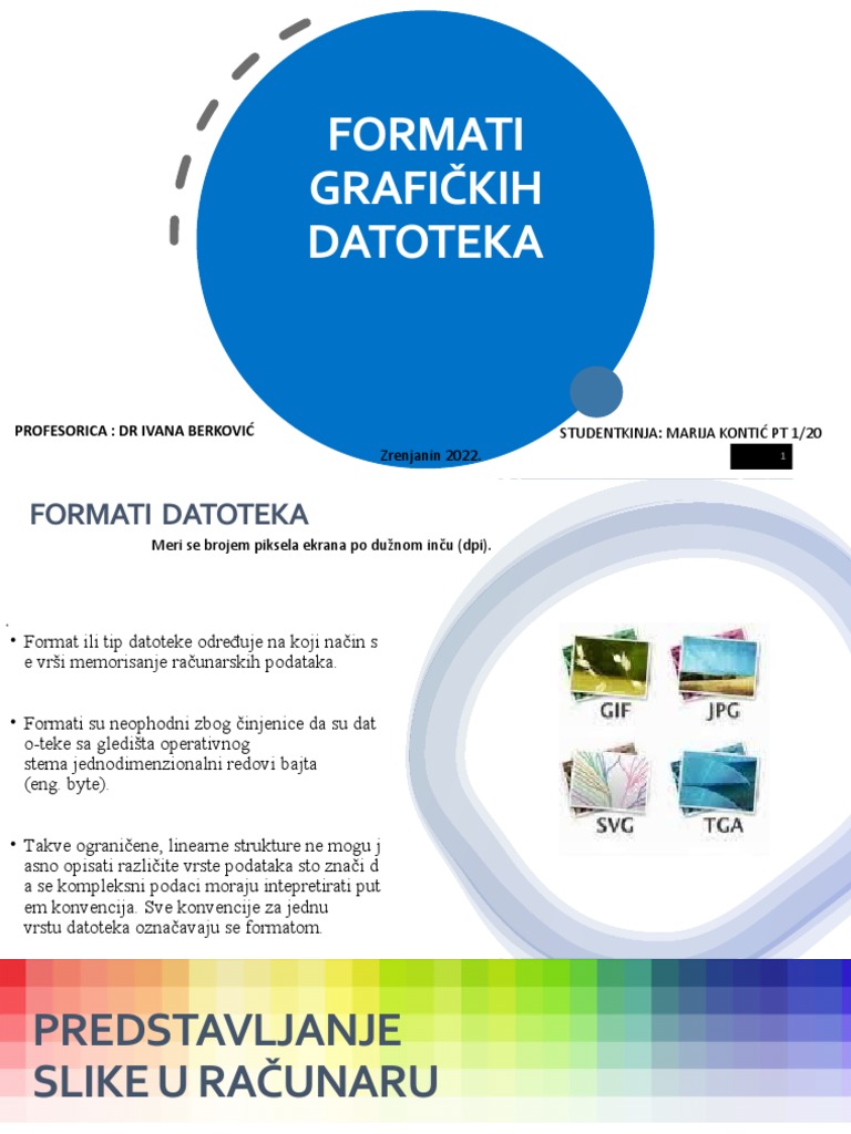 Formati Grafičkih Datoteka | PDF