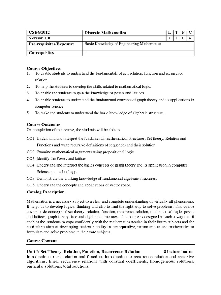 Discrete Mathematics 2023 | PDF | Group (Mathematics) | Linear Map